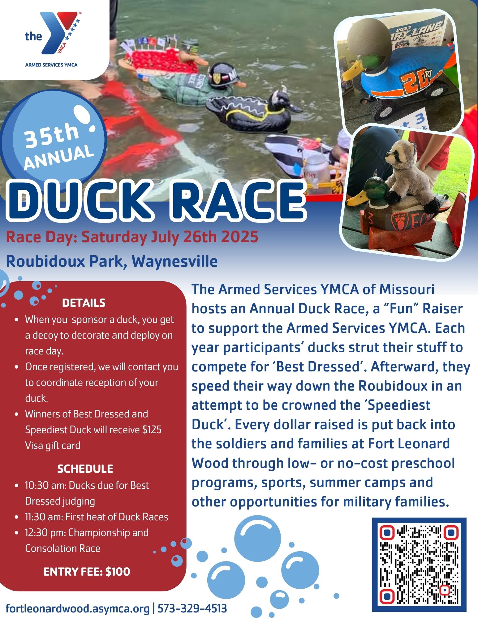 Annual Duck Race 🦆 - Fort Leonard Wood ASYMCA